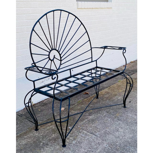 Late 20th Century Nautilus Shell Black Wrought Iron Outdoor Garden ...