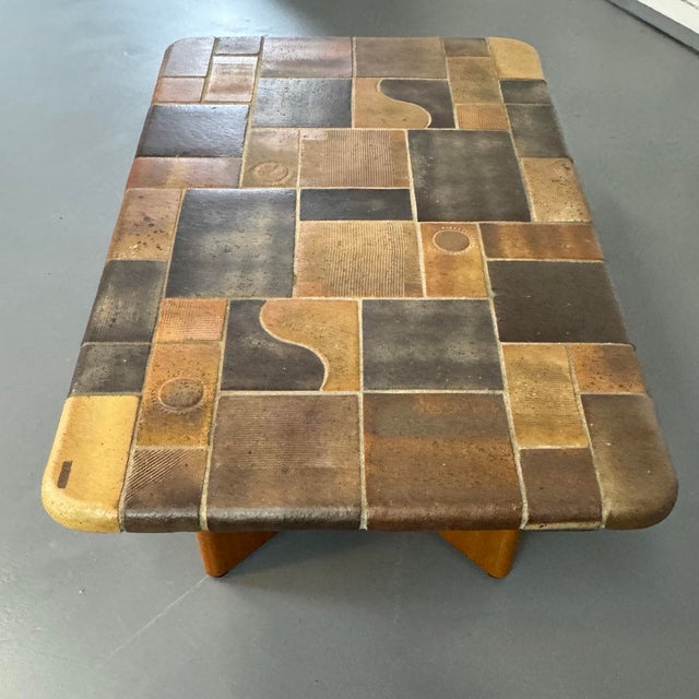 70s Tile Top Teak Coffee Table by Bendixen Design | Chairish
