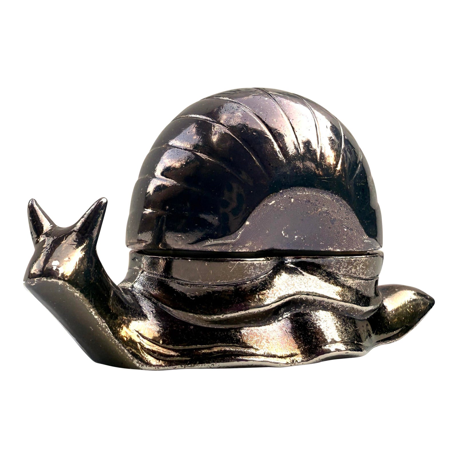 Silverplated Snail Salt Cellar | Chairish
