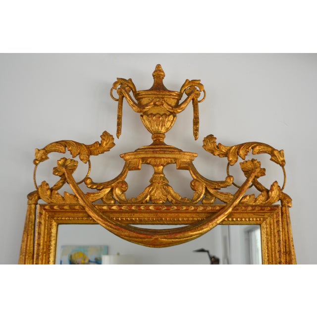 Hollywood Regency Italian Gilt Wall Mirror | Chairish