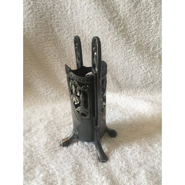 19th Century Art Nouveau Wmf Silver Metal Cup Holder | Chairish