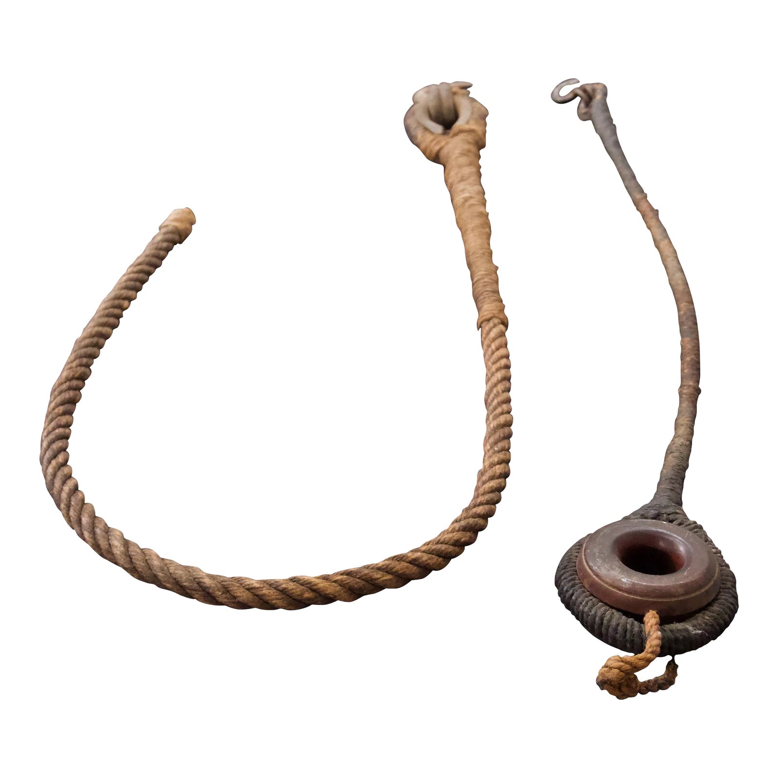 Antique Ropes and Tackle for 19th Century Waling Vessel - 2 Pieces ...