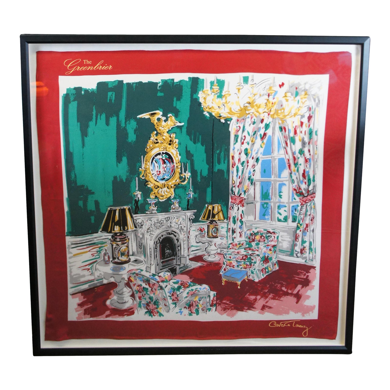 Mid 20th Century Carleton Varney Greenbrier Writing Room Dorothy Draper ...