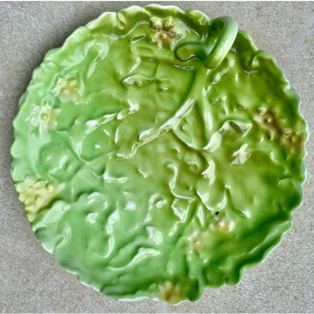 Lettuce Leaf Porcelain Plates Set of Seven | Chairish