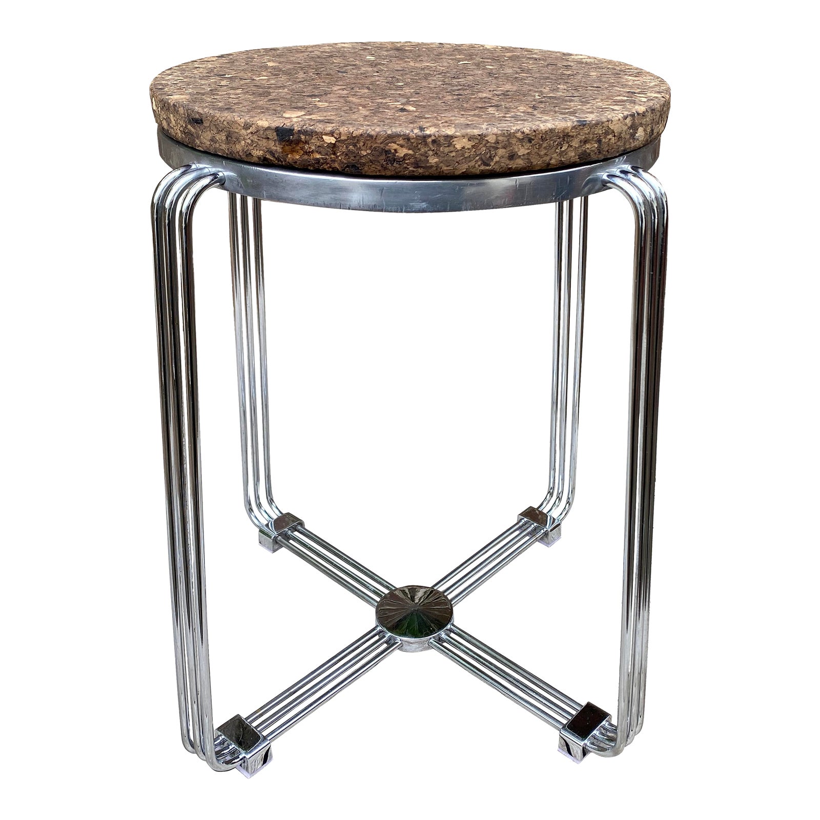 Art Deco Bathroom Stool by With Cork Seat Alpax, 1930s | Chairish