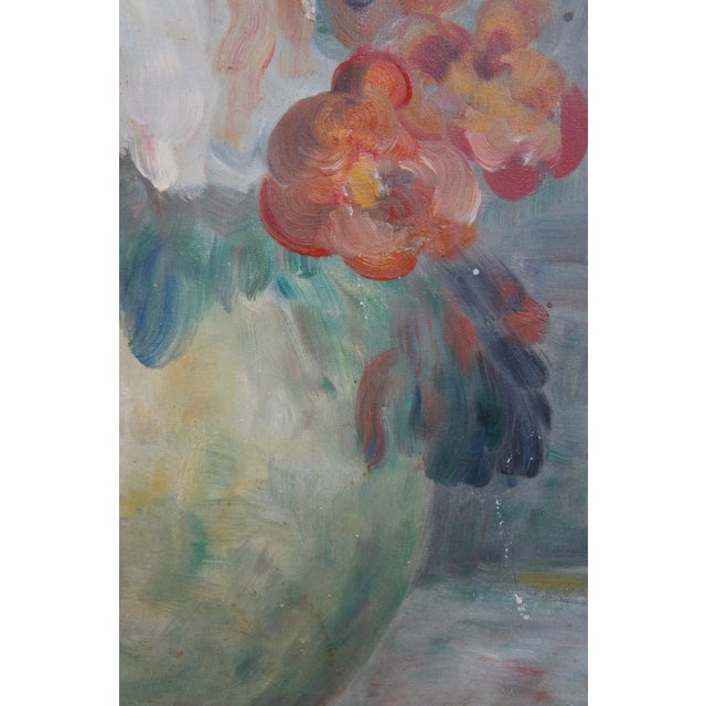 1964 Mid Century Floral Still Life Painting Oil on Canvas by Tiny ...