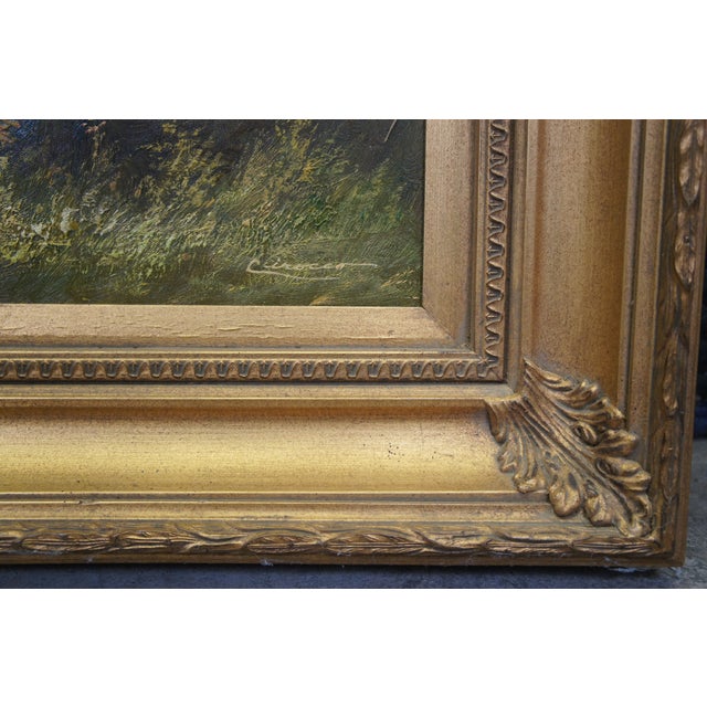 Cirocco Pastoral Forest Landscape Oil Painting on Canvas Gold Frame 46 ...