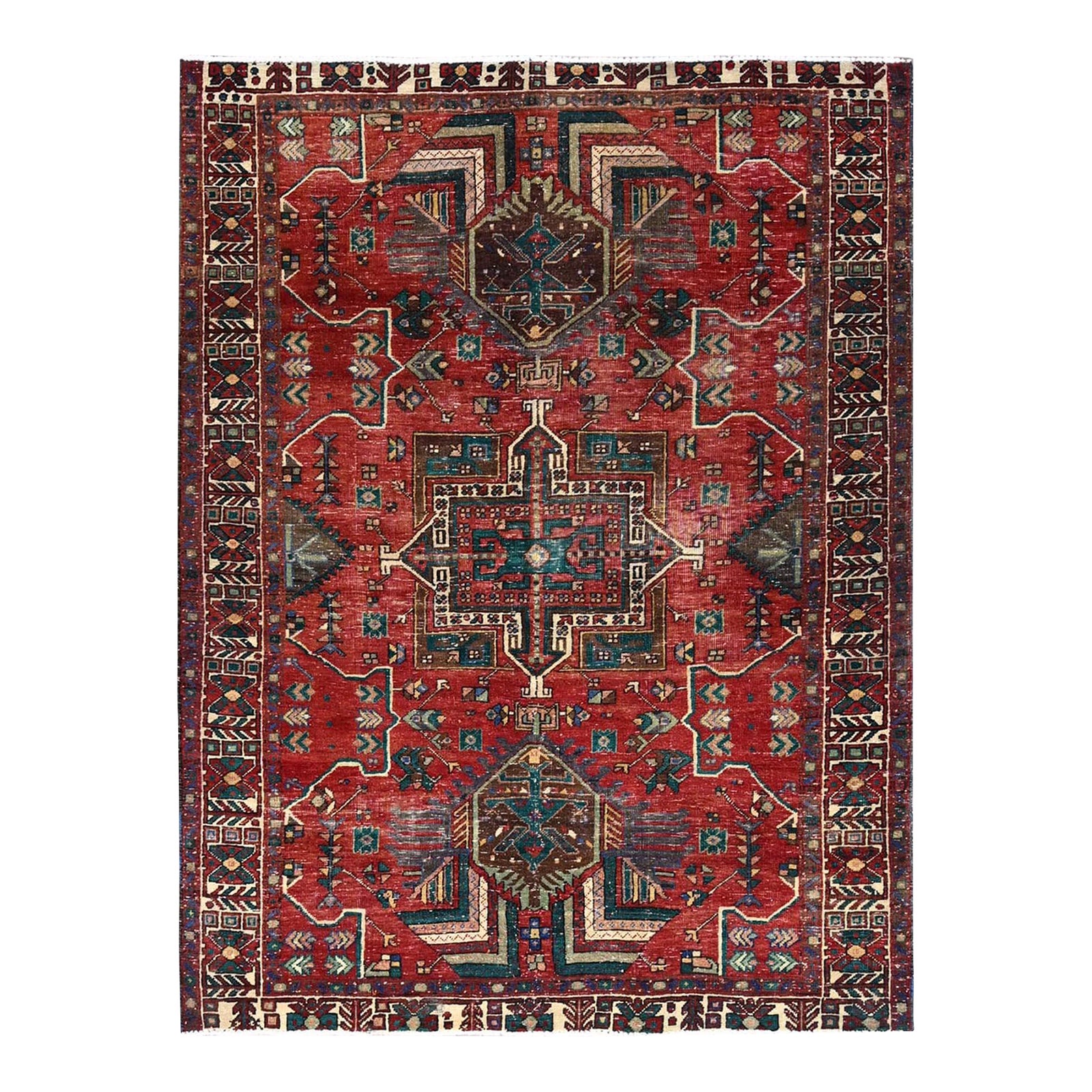 1960s Red Vintage Persian Rug | Chairish