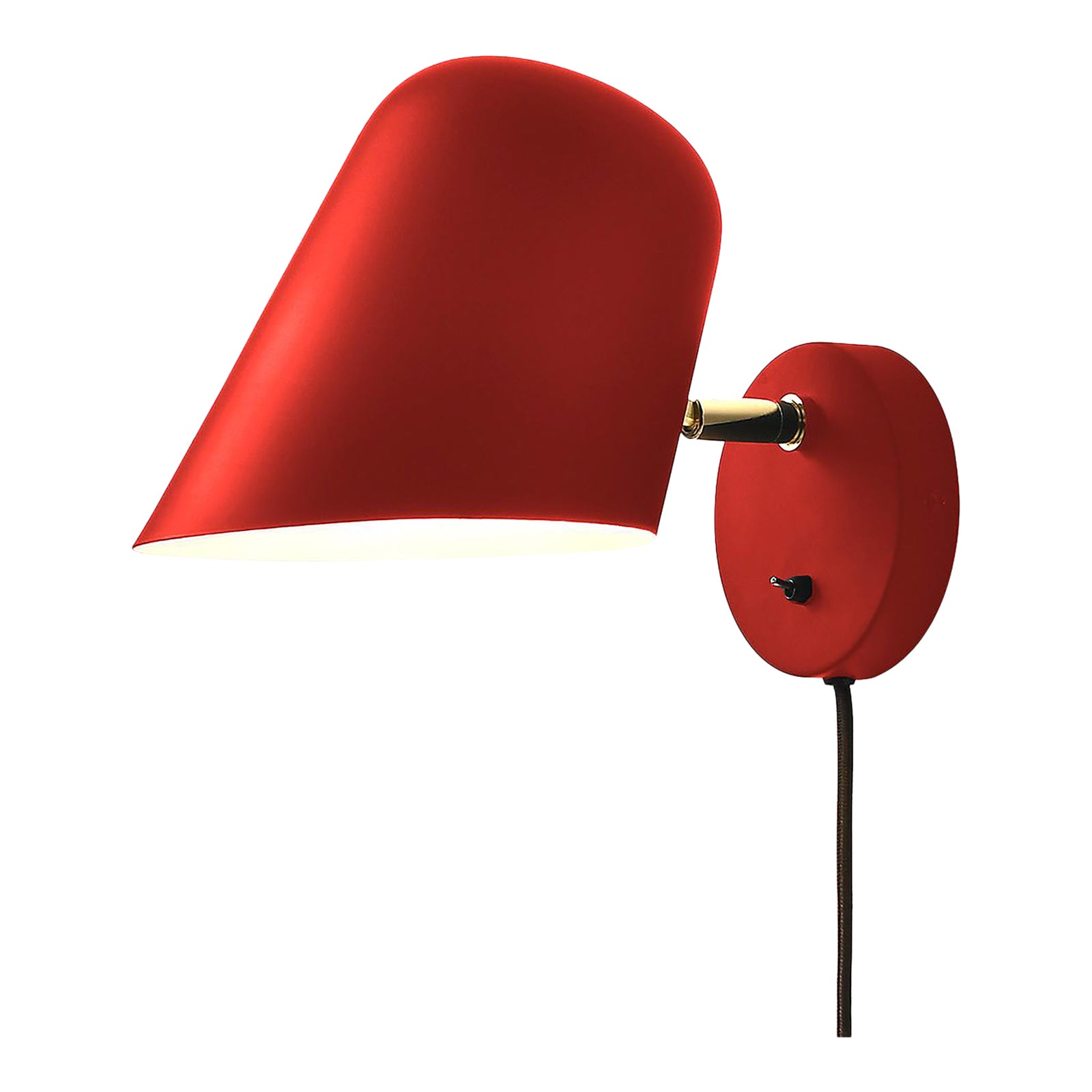 Culver Wall Sconce - Crimson Red, Plug-In, on/Off Toggle Switch | Chairish