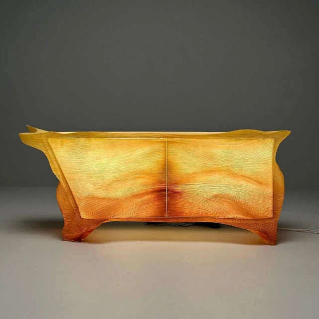 Marc Fish, Contemporary, Limited Edition Stratum Bar Cabinet, Resin ...