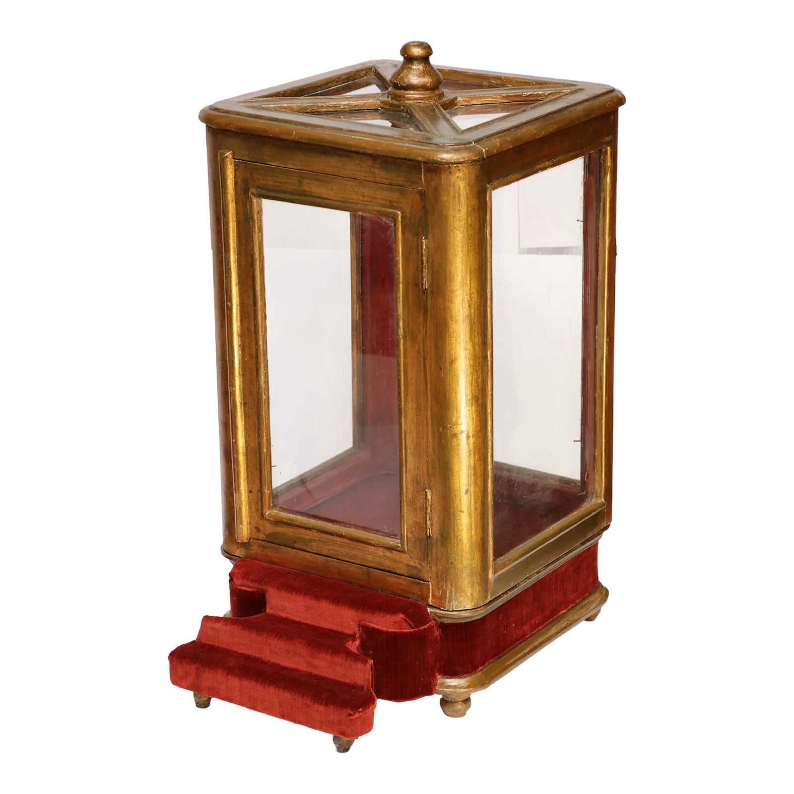 French Religious Reliquary Display Cabinet | Chairish