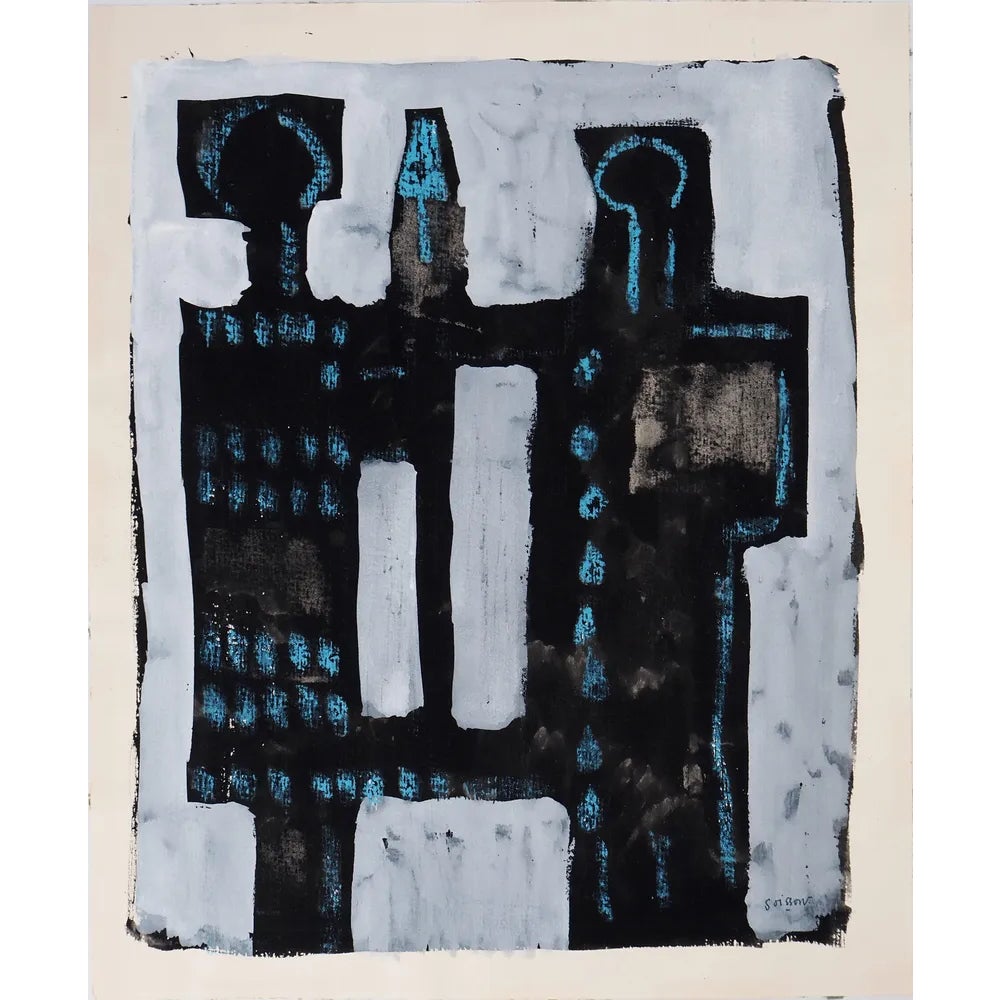 Jacques Soisson, The Sacred Guardians, Acrylic on Paper | Chairish