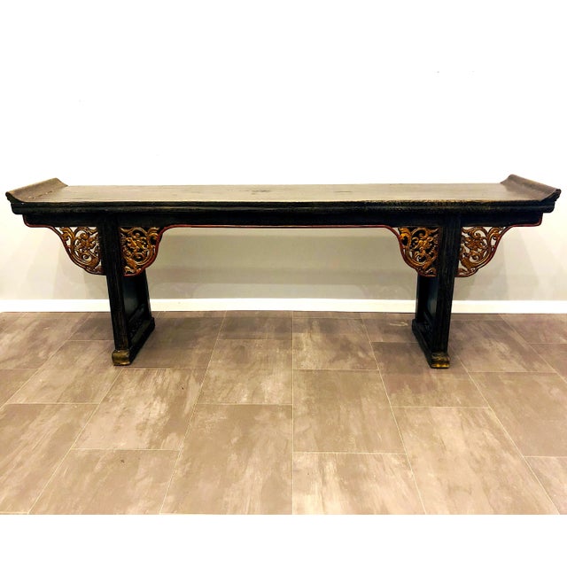 Antique Chinese Altar Table - Over Eight Feet Long | Chairish