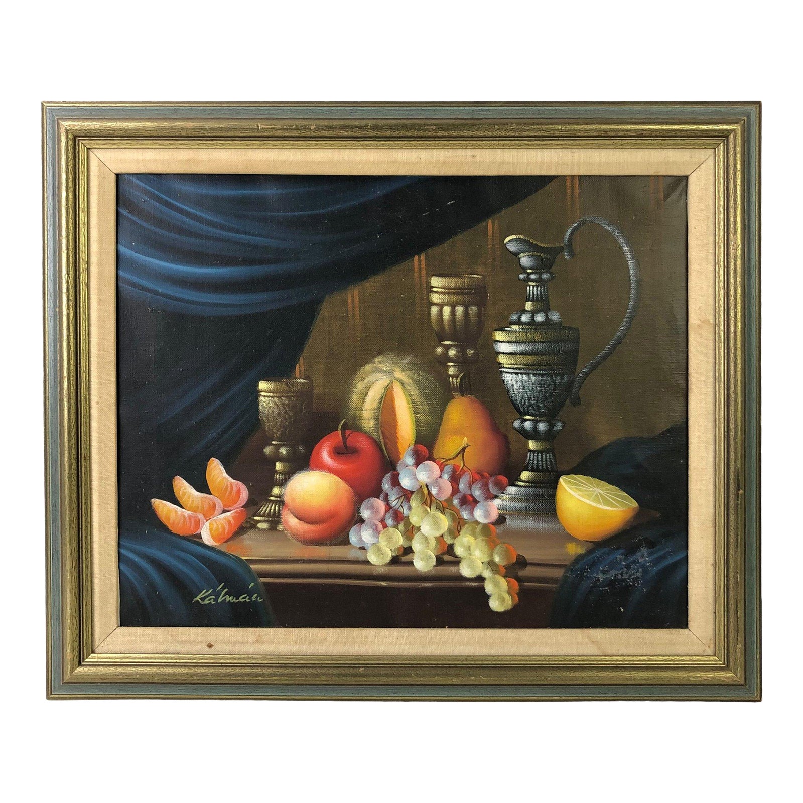 Late 20th Century Still Life, Oil on Canvas Painting, Signed Kalman ...