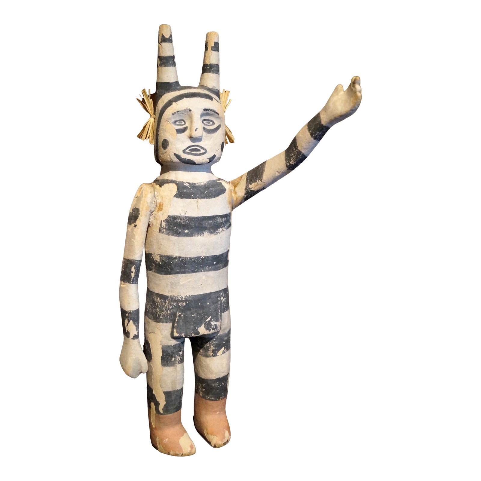 1940s Hopi Clown Kachina Carving | Chairish