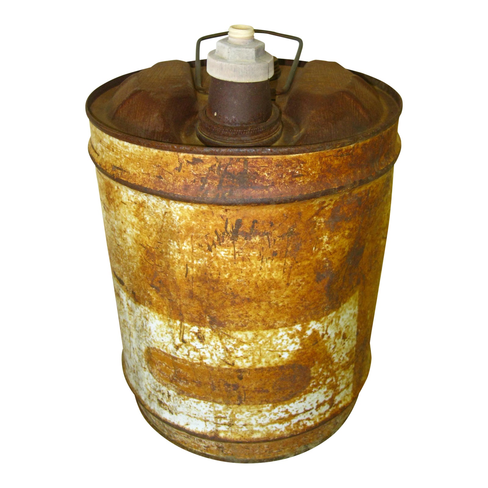 Pre-1950s Vintage Metal Gas Can Collectible Barrel Keg Liquid Container ...