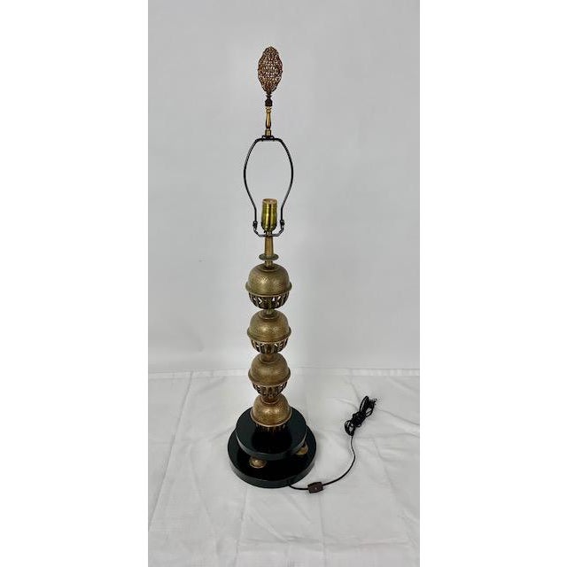 India Brass Bell Lamp With Double Bell Base | Chairish