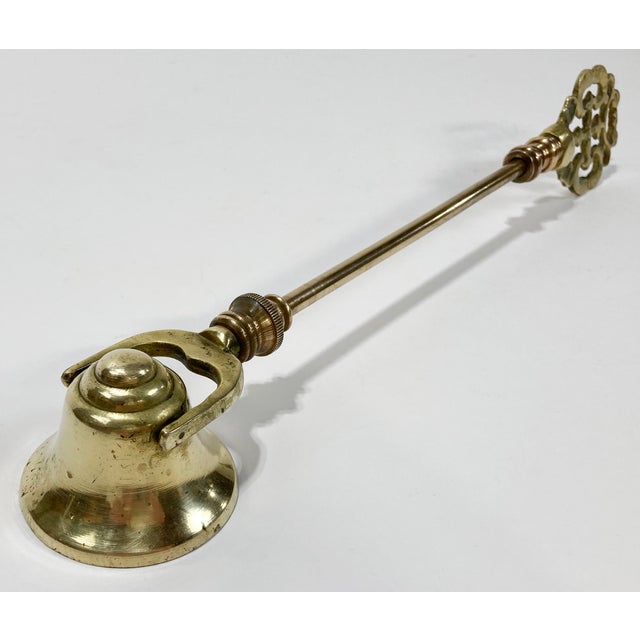 Vintage Brass Filigree Handled Candle Snuffer | Chairish