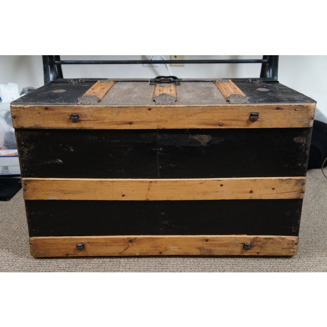 Late 19th Century Antique Embossed Metal Oak Banded Dome Top Steamer ...