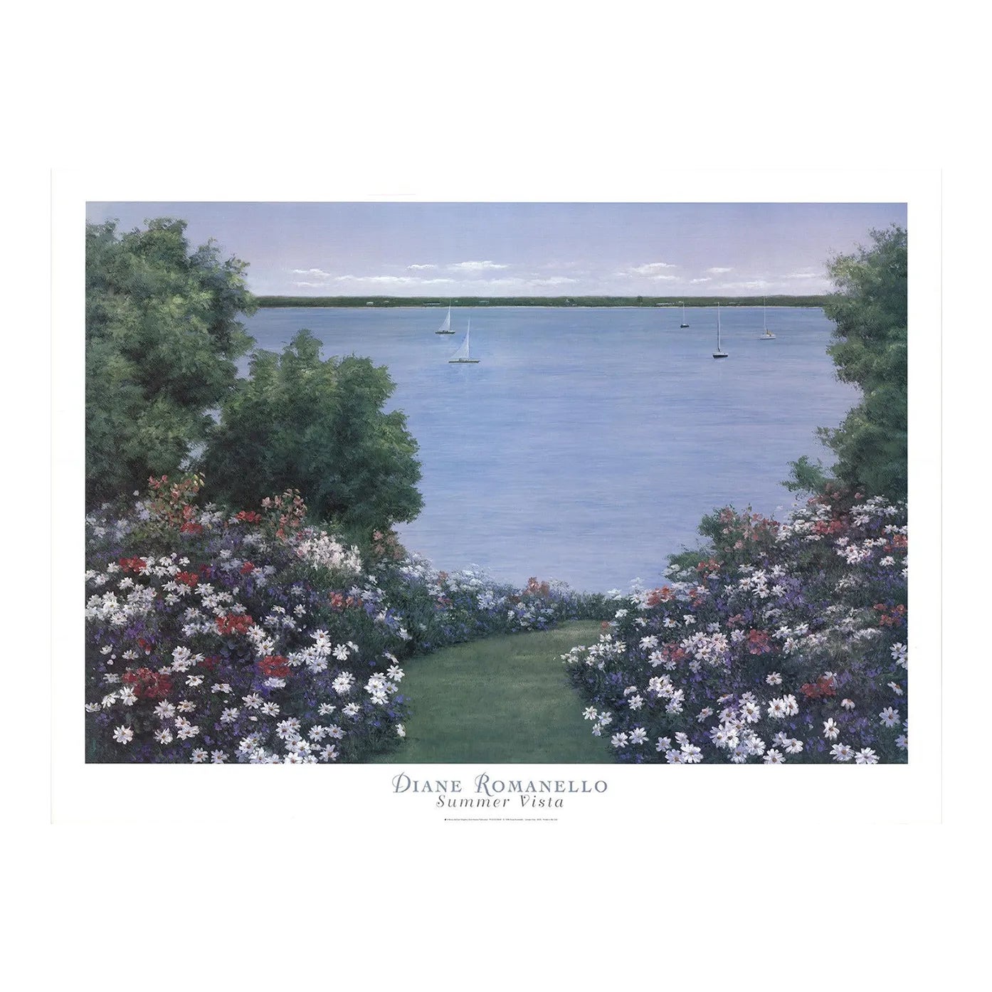 1998 Diane Romanello 'Summer Vista' Contemporary USA Offset Lithograph ...