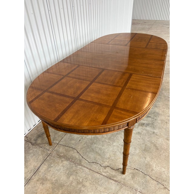 Mid 20th Century Vintage Wooden Oval Dining Table, With 2 Extensions ...