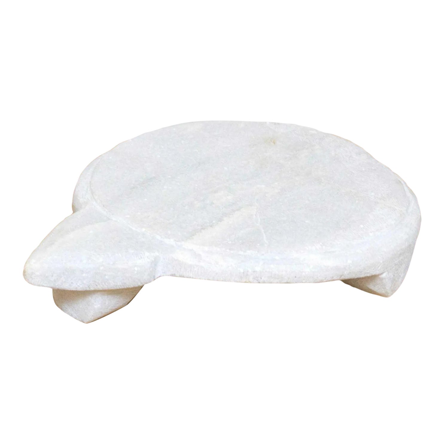 Sparkle White Marble Decorative Plate | Chairish