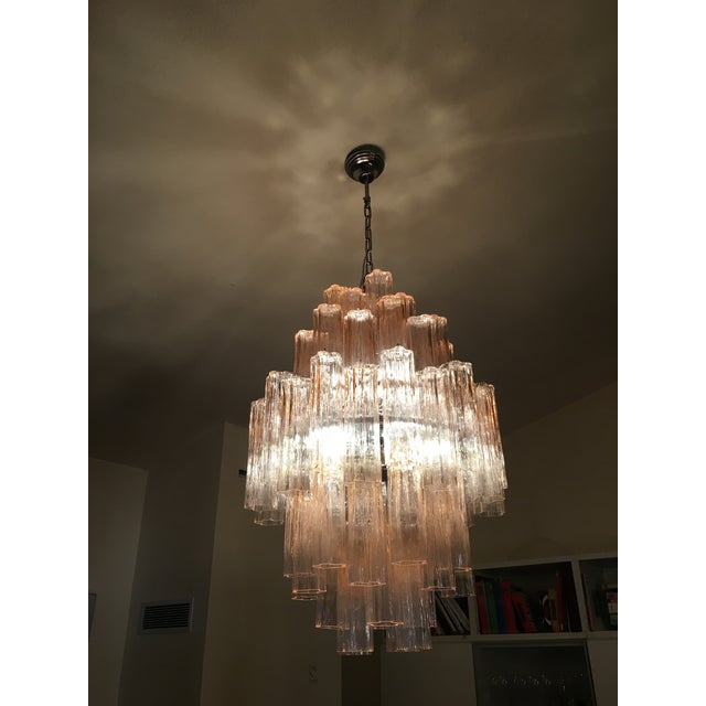 Italian Double Sputnik Murano Glass "Tronchi" Chandelier | Chairish