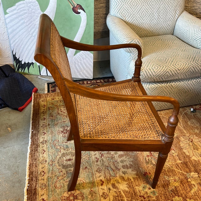 Late 20th Century Cane Arm Chair | Chairish
