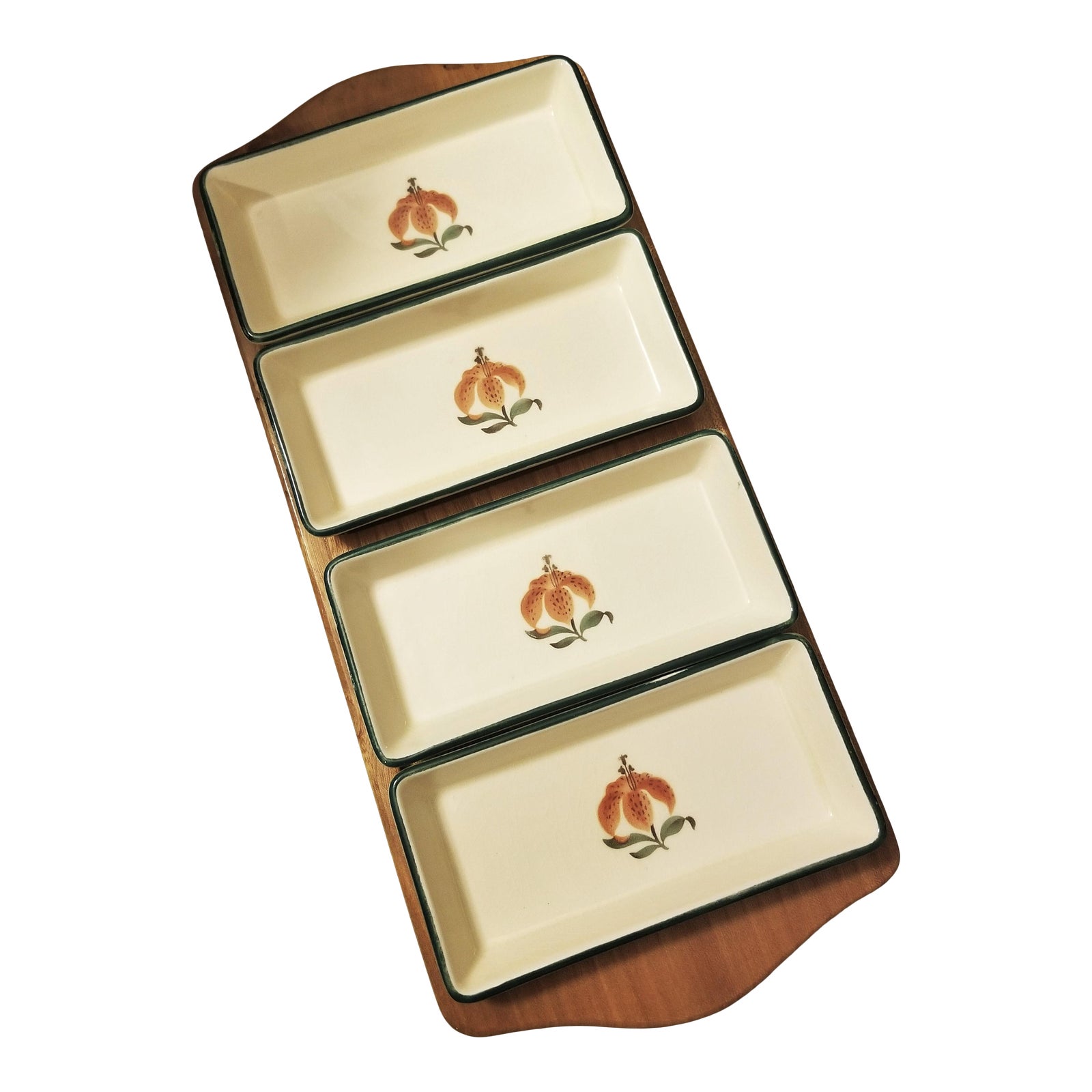 Vintage 1960s Denmark Jenny Pottery Condiment Dishes - 5 Piece Set ...