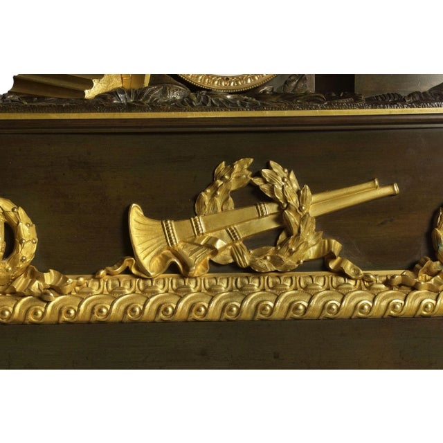 “Horatius & the Fall of Rome” French Empire Antique Bronze Mantel Clock ...