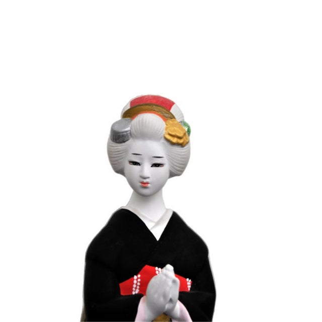 Authentic Japanese Bisque Bijinga Woman in Kimono Hakata Ningyo ...