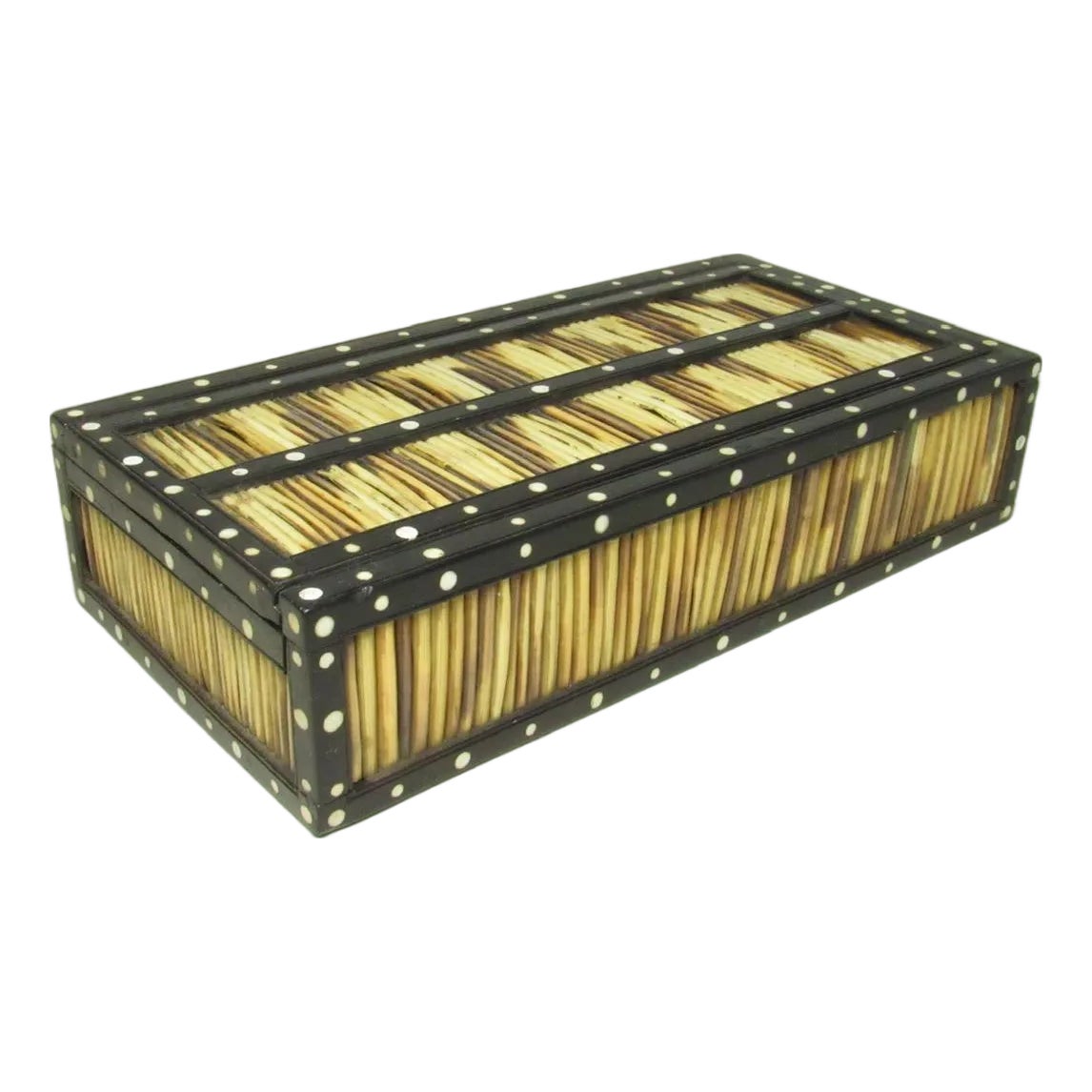 Anglo Indian Long Quill Pencil Box | Chairish