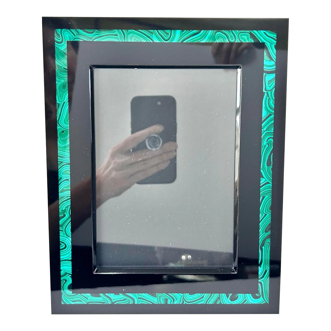 Vintage Malachite Inlay Picture Frame | Chairish
