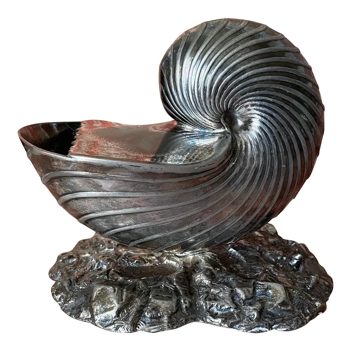 Silver Plate Nautilus Spoon Warmer | Chairish