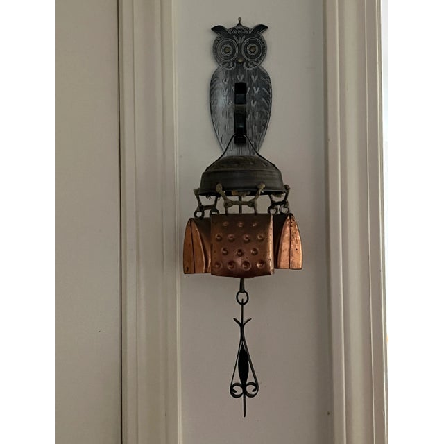 Vintage House Gong for Wall Mounting, Owl Plate With Three Copper ...
