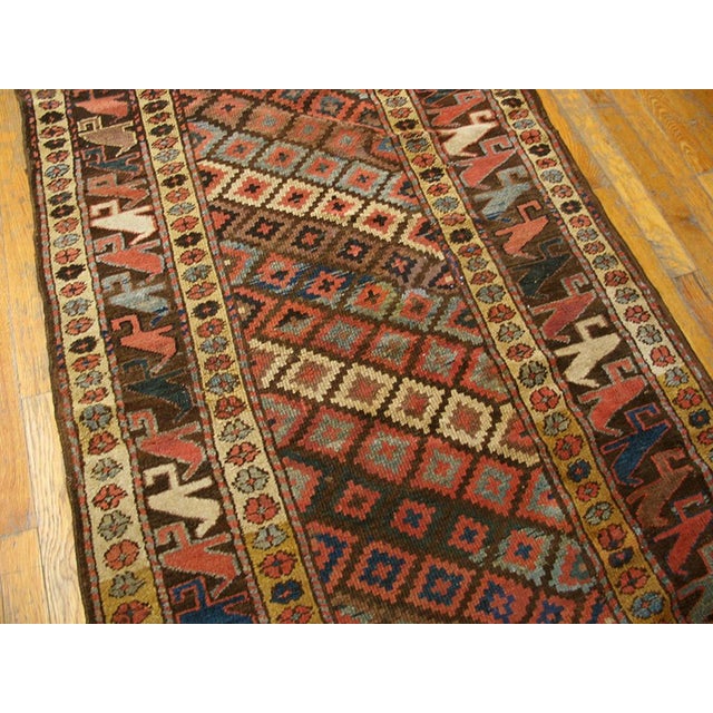 1900s Diamond Tribal Antique W. Persian Kurdish Rug 3'4" X 6'9 ...