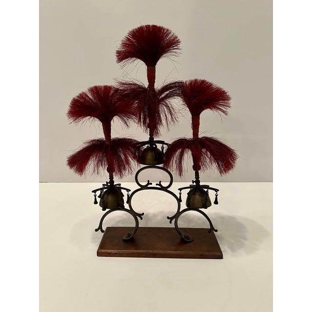 Victorian Sleigh Bell Sculpture With Horse Hair Decoration | Chairish