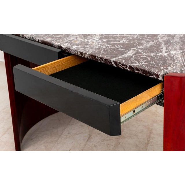 Dakota Jackson Attr. Marble Top Desk | Chairish