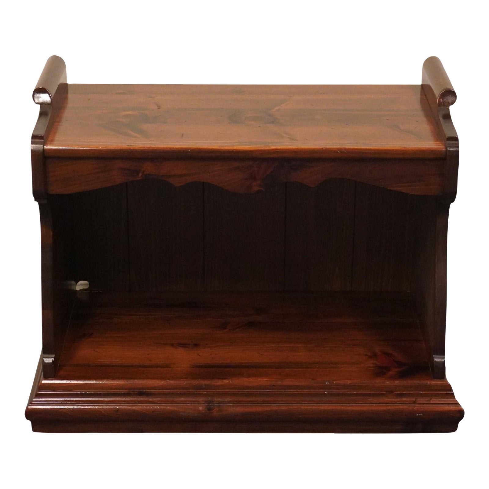 Ethan Allen Antiqued Pine Old Tavern 34" Tv Stand / Open Media Console ...