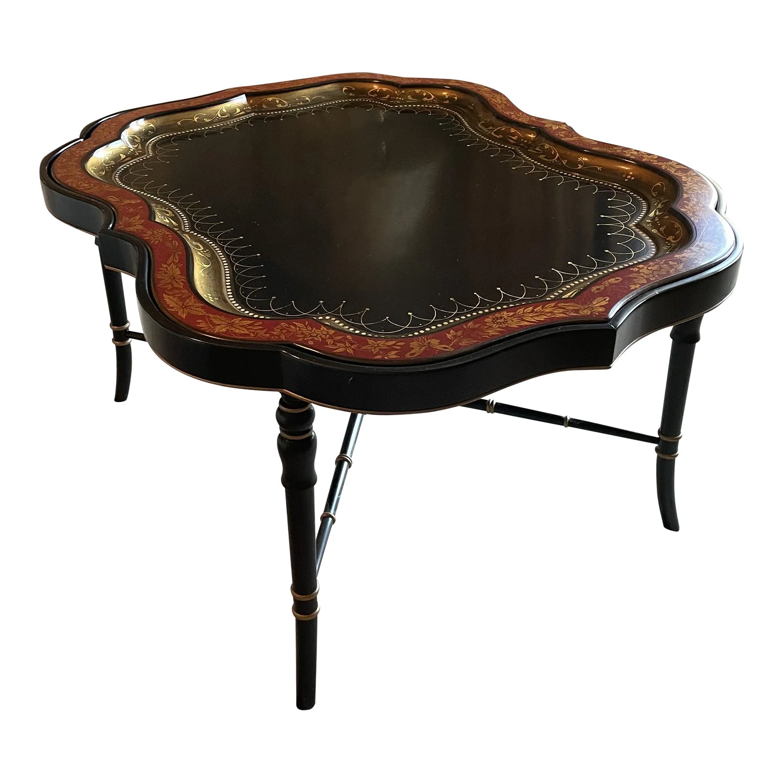 Nininger and Company Custom Lacquered Tray Table | Chairish