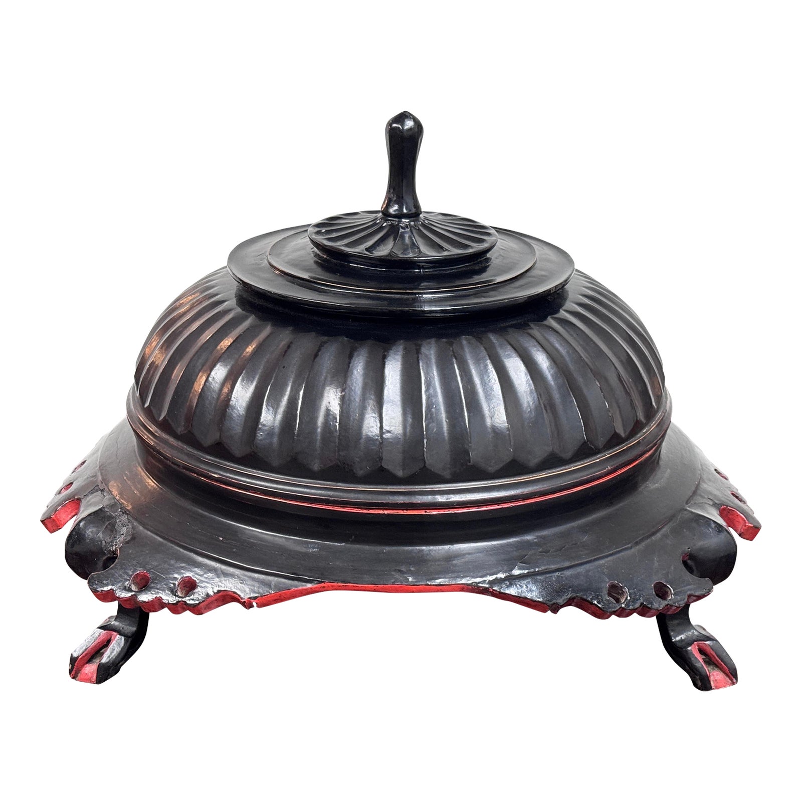 Burmese Lacquer Ware Offer Tray | Chairish