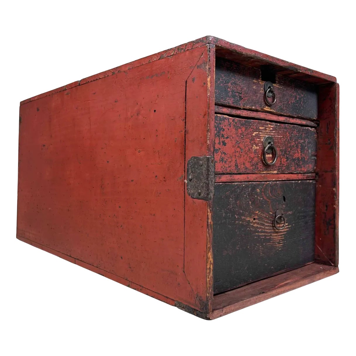 Meiji Era Wooden Archival Calligraphy Drawer Cabinet, Japan, 1890s ...