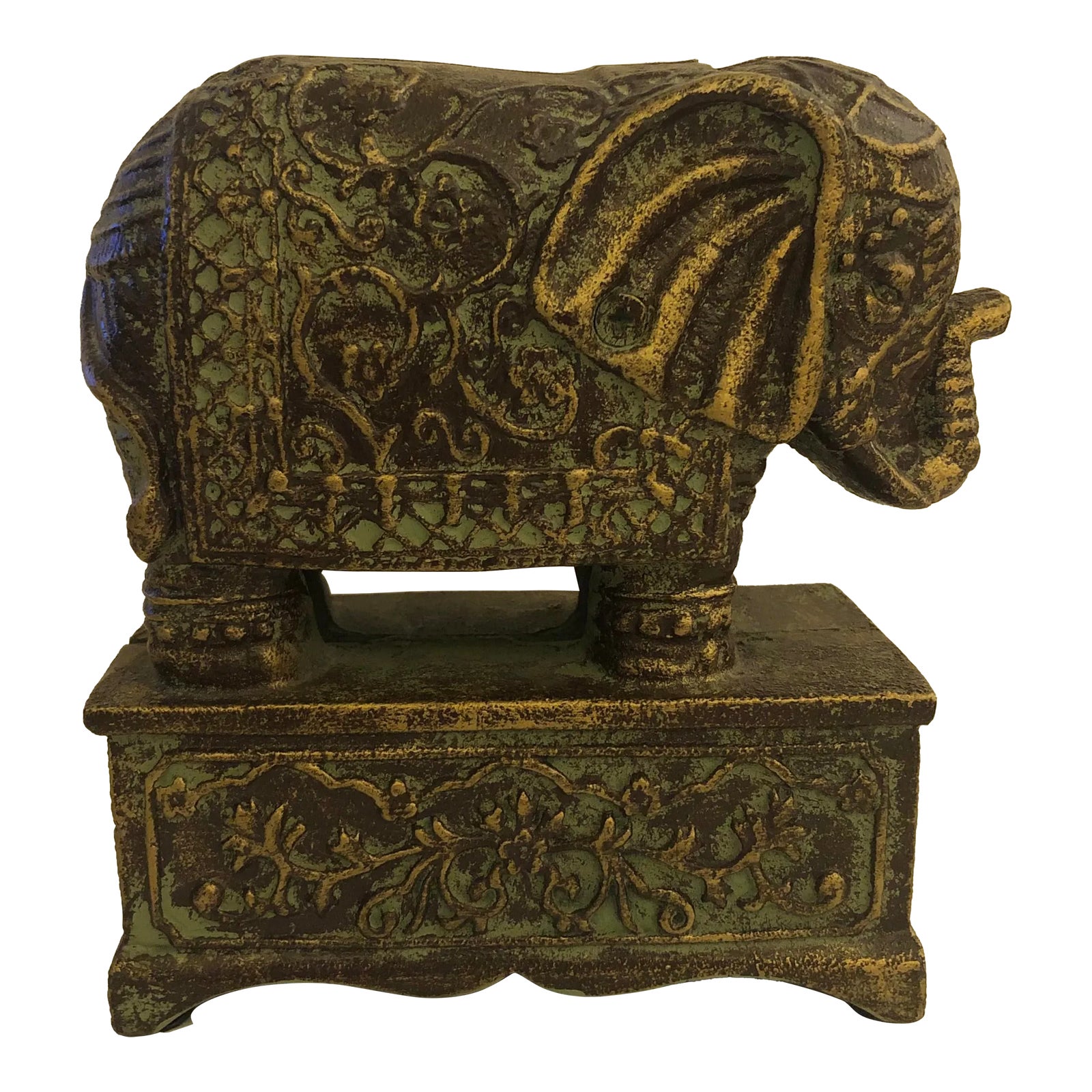 Vintage Cast Iron Elephant Door Stop | Chairish
