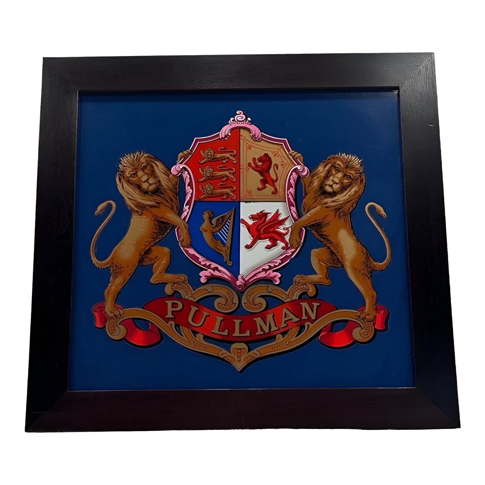 Mid 20th Century English Framed Crest Gallery Wall Decor | Chairish
