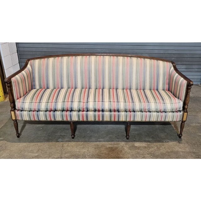 Hickory Chair James River Mahogany Sheraton Style Sofa Federal Style | Chairish