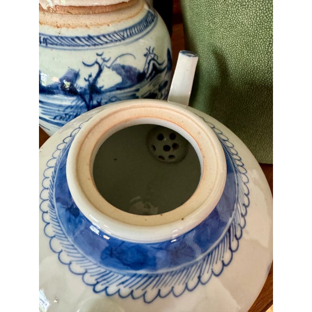 Antique Canton Tea Pot | Chairish