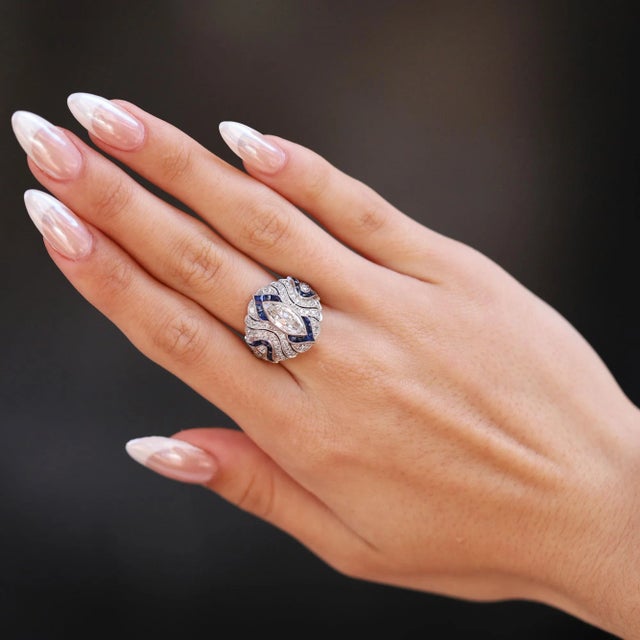 Marquise diamond cocktail ring store