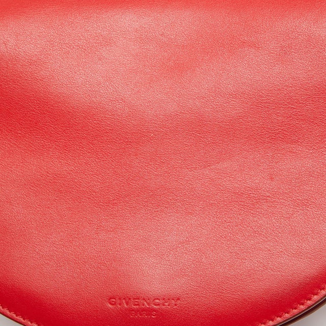 Givenchy Red Leather Mini Infinity Crossbody Bag | Chairish