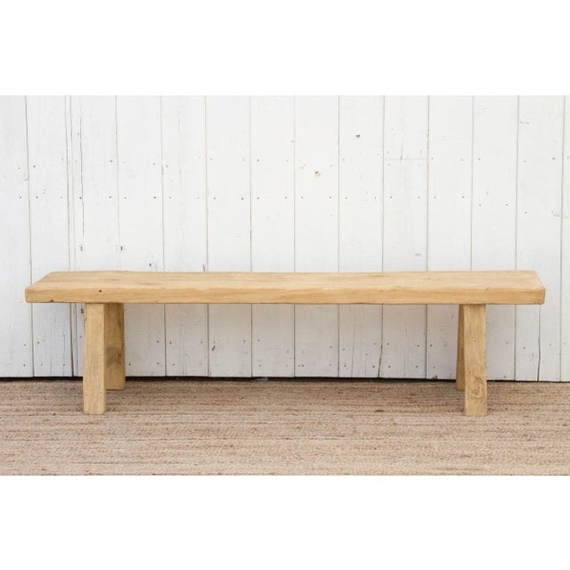Reclaimed Wood Joint Bench | Chairish