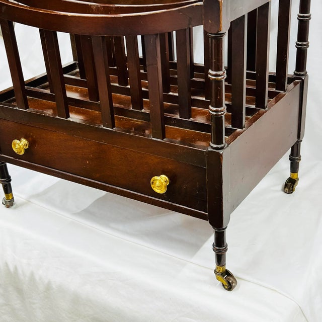 Ferguson Bros. Mahogany Regency Style 4 Slot Canterbury / Magazine Rack ...